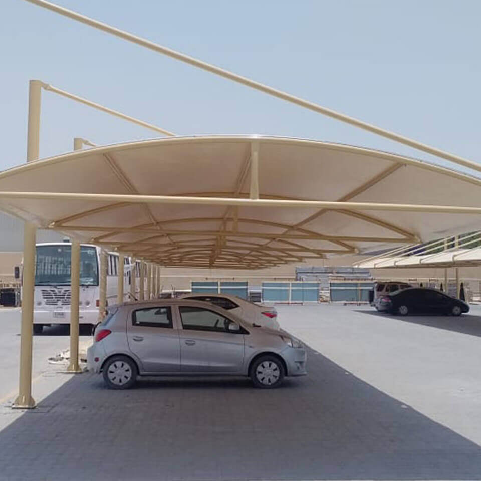 Cantilever Car Parking Tensile Structures - CanopyWorld