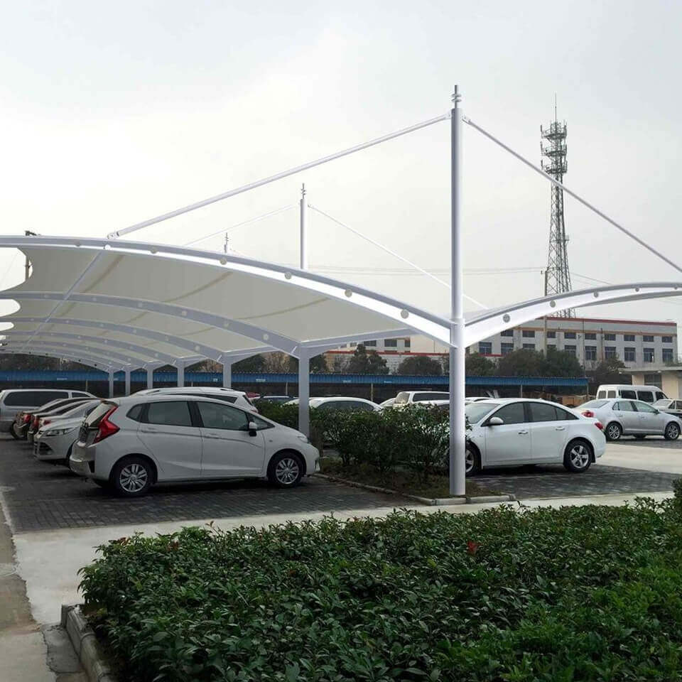 Cantilever Car Parking Tensile Structures - CanopyWorld